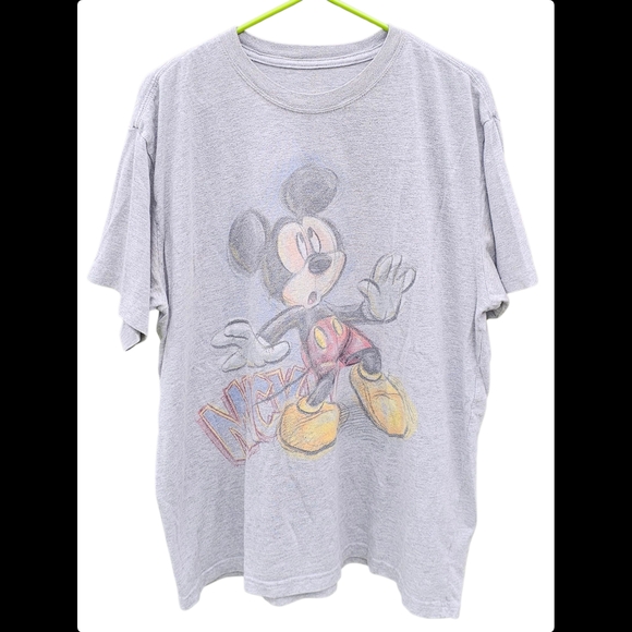Disney | Shirts | Vintage Disney Gray Mickey Mouse Short Sleeve Tee ...